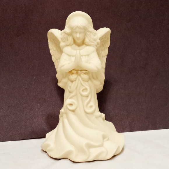 PartyLite | Accents | Angel Of Light Bisque Taper Candle Holder ...